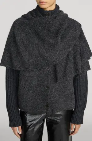 FRAME The Wrap Cape Coat - Grey