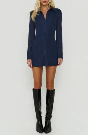 Princess Polly When You Sleep Long Sleeve Mini Dress