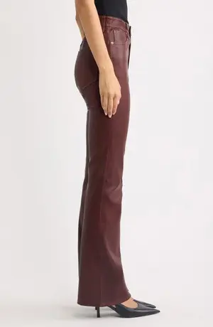 FRAME The Leather Reboot High Waist Bootcut Leather Pants