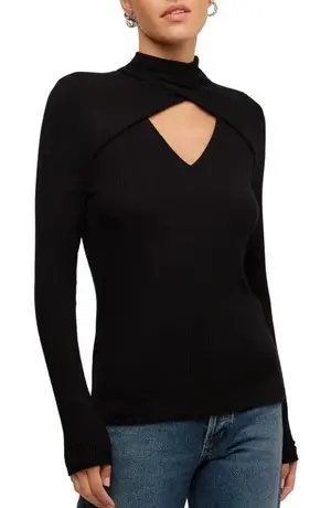 Fifteen Twenty Kari Crossover Ribbed Top