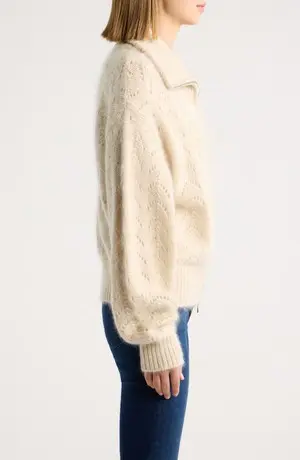 FRAME Airy Zip Cardigan