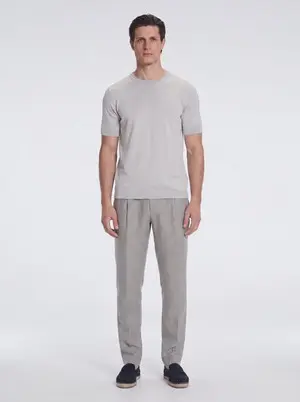 MOEVA Oscar Round Neck T-shirt Open Beige