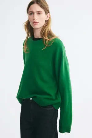 H&M Oversized Wool Sweater - Green