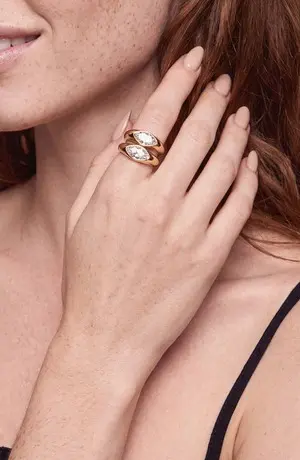 Ettika Marquise Cubic Zirconia Set Of 2 Rings