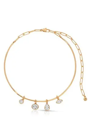 Ettika Crystal Drift Cubic Zirconia Collar Necklace - Clear