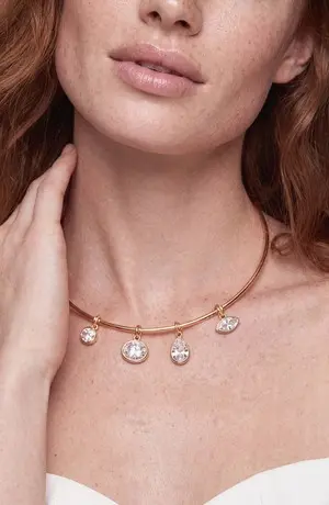 Ettika Crystal Drift Cubic Zirconia Collar Necklace