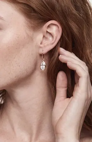 Ettika Dainty Marquise Cubic Zirconia Drop Earrings
