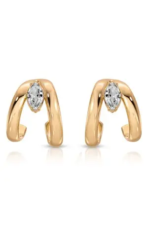 Ettika Orbit Crystal Hoop Earrings