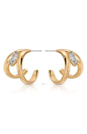 Ettika Orbit Crystal Hoop Earrings