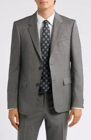 BOSS Houston Stretch Virgin Wool Suit - Black