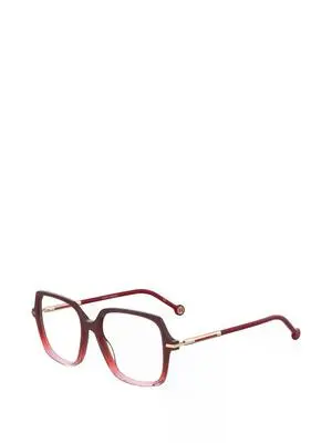 Carolina Herrera Geometric-frame Glasses - Red