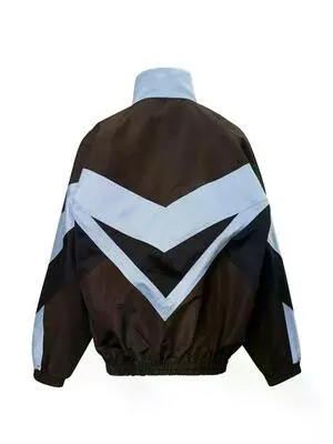 N°21 Contrasting Chevron Jacket - Brown
