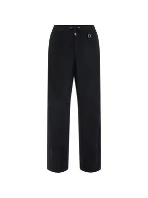 WOOYOUNGMI Fleece-texture Panelled Trousers - Black