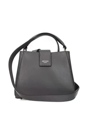 JIMMY CHOO Cheri Crystal-buckle Leather Tote Bag