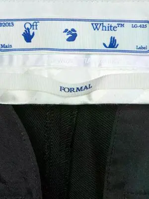 Off-White High-waisted Straight-leg Trousers