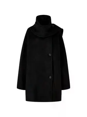 STUDIO TOMBOY High-neck Single-breasted Coat - Black