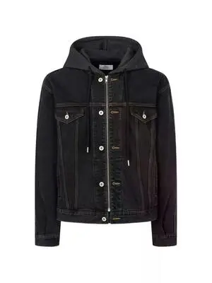 STUDIO TOMBOY Hooded Denim Jacket - Grey