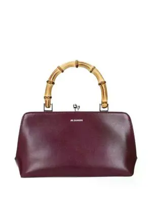 JIL SANDER Bamboo-handle Leather Tote Bag - Red