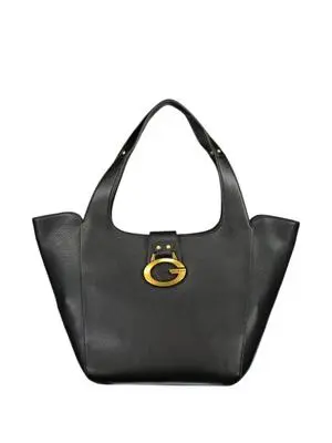 Guess Camden Logo-plaque Pebbled Tote Bag - Black