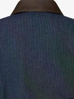 STUDIO TOMBOY Pinstripe-pattern Contrast-collar Jacket
