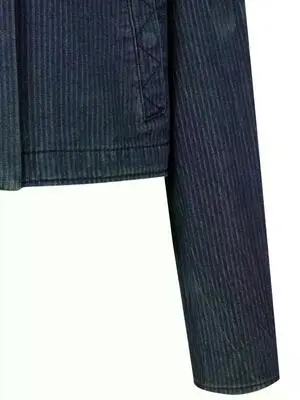 STUDIO TOMBOY Pinstripe-pattern Contrast-collar Jacket