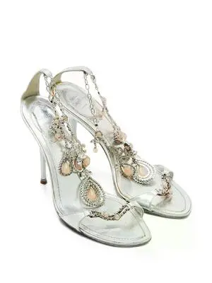 Rene Caovilla Crystal-embellished Ankle-strap Sandals