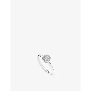 MISSOMA Molten Soft Square Pavé -plated Brass Ring - Silver