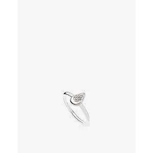 MISSOMA Molten Teardrop Pavé -plated Brass Ring - Silver