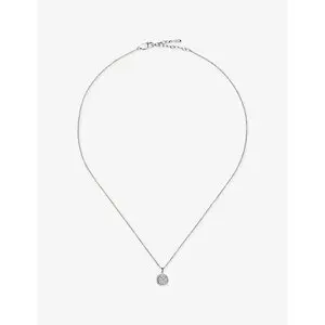 MISSOMA Molten Soft Square Pavé -plated Brass Pendant Necklace - Silver