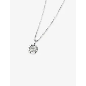 MISSOMA Molten Soft Square Pavé -plated Brass Pendant Necklace