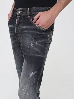 Dsquared2 Skater Skinny Fit Jeans In Stretch Denim With A Distressed Effect