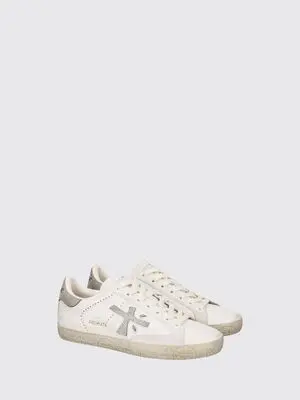 Premiata Stevend Calfskin Sneakers With Used Effect And Logo