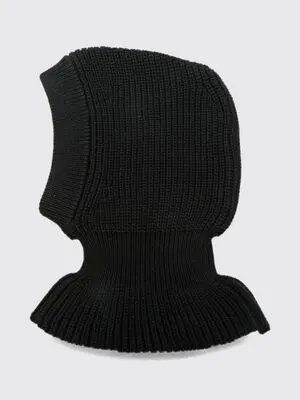 LEMAIRE Minimalist Rib-knitted Balaclava In 100% Wool - Black