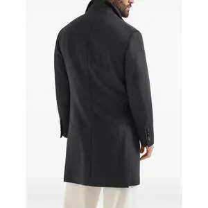 Brunello Cucinelli Grey Coats Single Breasted Coats