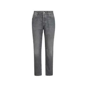 Brunello Cucinelli Grey Denim Regular & Straight-leg Jeans - Gray