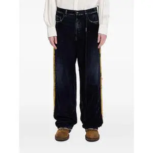 ANN DEMEULEMEESTER Denim Wide-leg Jeans - Blue