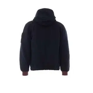 Stone Island Logo Wool Diagonal Parka