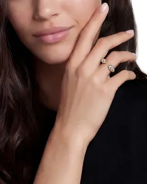 Lagos Sterling & 18k Yellow Gold Signature Caviar Mini Versa Stack Ring