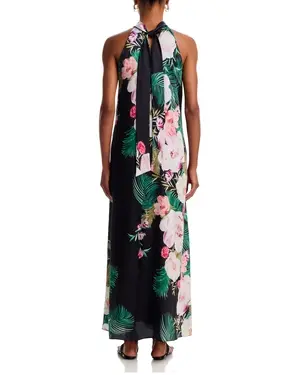 Kobi Halperin Misha Printed Halter Neck Maxi Dress