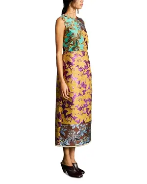ALEMAIS Bodie Patchwork Jacquard Dress