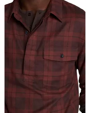 Vince Hamilton Plaid Cotton Classic Fit Popover Shirt