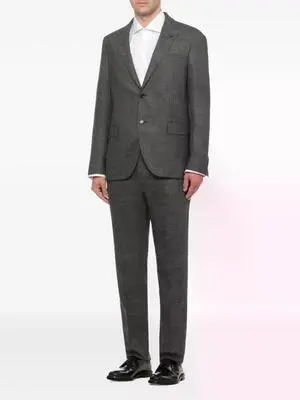LARDINI Check-pattern Virgin Wool Suit