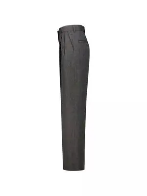 TOTEME Herringbone Double-pleat Trousers Melange