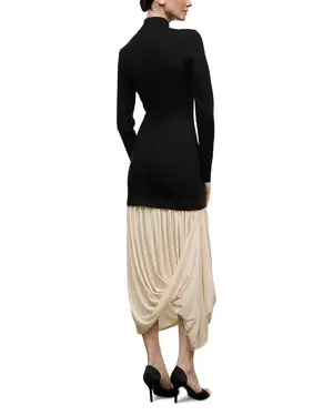Staud Donna Mixed Media Bodycon Dress