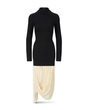 Staud Donna Mixed Media Bodycon Dress