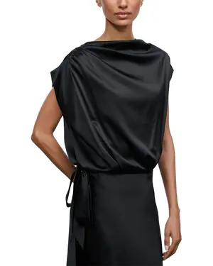 Staud Evelyn Silk Stretch Satin Dress