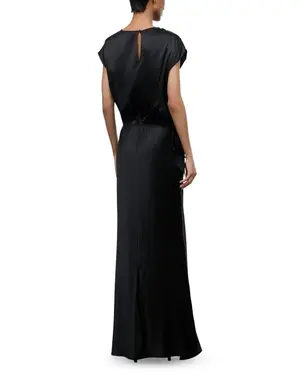 Staud Evelyn Silk Stretch Satin Dress