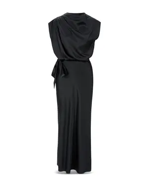 Staud Evelyn Silk Stretch Satin Dress