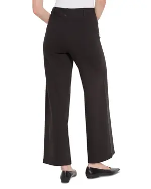 Lyssé Erin Cotton Stretch Studded Seam Wide Leg Pants