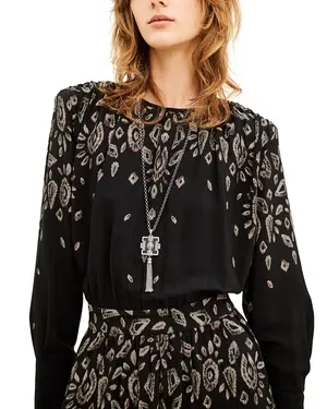Ba&sh Belline Long Sleeve Midi Dress